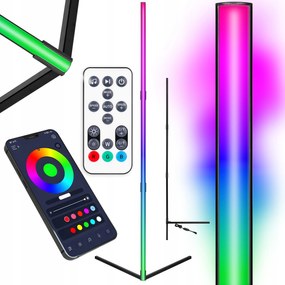 Podlahová Led lampa rohová Aplikace 140 CM Stojící Rgb Cct dálkový ovladač