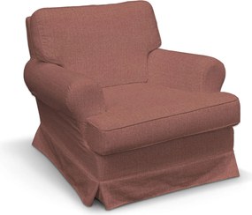 Potah na křeslo Barkaby barva hnědá látka pletený vzor
