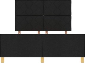 Rám postele s čelo Černá 140 x 200 cm textil 3344811