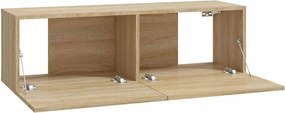 Nástěnné TV skříňky 4 ks dub sonoma 100 x 30 x 30 cm 3114192
