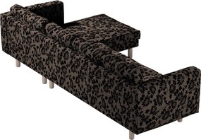 Potah na pohovku IKEA Norsborg 4-místná se šezlongem barva hnědá látka pletený vzor, vzorované
