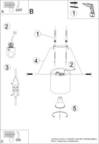 Stropní svítidlo Orbis, 1x olivově zelené betonové stínítko