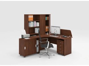 B2B Partner Sestava kancelářského nábytku MIRELLI A+, typ C, ořech