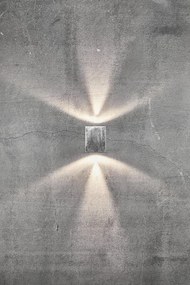 NOR 49711031 Venkovní nástěnné svítidlo Canto Kubi 2 2x5W LED galvanizovaná ocel čirá - NORDLUX
