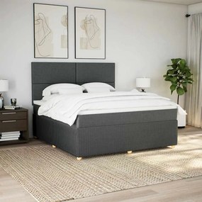 Box spring postel s matrací tmavě šedá 180x200 cm textil 3294429