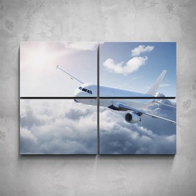 4-dílný obraz - Letadlo - PopyDesign