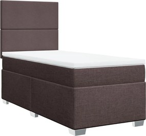 Box spring postel s matrací tmavě hnědá 80x200 cm textil 3290311
