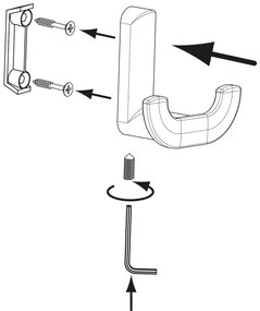 Siro Nábytkový věšák LAVAZA ocel matná