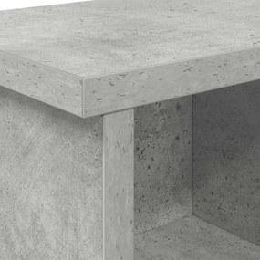věšák, nástěnný, 4 poličky, háčky, kompozitní dřevo, 26x75x16 cm, beton šedá, Dekorino TK20260021