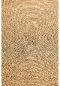 Oboustranný jutový kulatý koberec v přírodní barvě ø 100 cm Braided Gold – Hanse Home