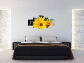Obraz žlutých květů (125x70 cm)