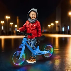 NILS Fun RB901 Dětské odrážedlo s 12" pumpovanými koly a LED modré