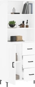 Skříň highboard bílá 69,5 x 34 x 180 cm kompozitní dřevo 3190021