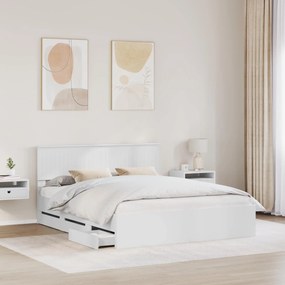 Rám postele se zásuvkou Bílá 160 x 200 cm Inženýrské dřevo 3410686