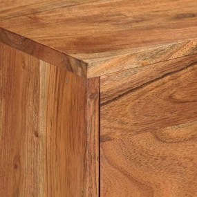 TV skříňka medově hnědá a šedá 110 x 30 x 50 cm masivní akácie 337076