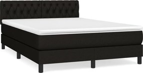 Box spring postel s matrací černá 140 x 190 cm textil 3140291