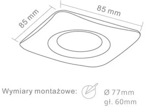Moderní podhledové svítidlo Bello chrome