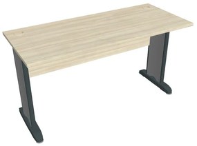 Stůl pracovní rovný 140 cm hl. 60 cm - Hobis Cross CE 1400 Dekor stolové desky: akát, Dekor lamino podnože: akát, Barva nohou: černá