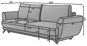 Megis pohovka Materiál / Dekor: Riviera 38