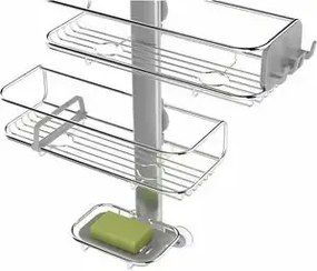 Simplehuman Nastavitelný set poliček a držáku do sprchy /  Caddy– závě