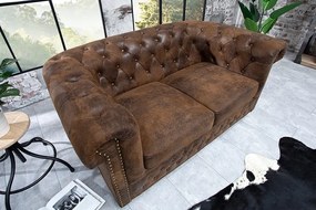 Dvousedačka Chesterfield Vintage hnědá