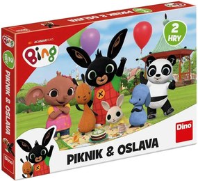 DINO Hra Piknik a Oslava Králíček Bing 2v1 *SPOLEČENSKÉ HRY* dn624023