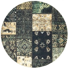 koberec ANTIKA ancient olive kulatý, moderní patchwork, řecký omy velikost kruh 200 cm | krásné koberce cz