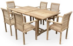 Nábytek Texim Faisal I. hranatý zahradní nábytek teak set 1+6