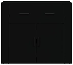 Příborník černý 80x33x70 cm kompozitní dřevo