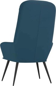 Relaxační křeslo modré samet 341204