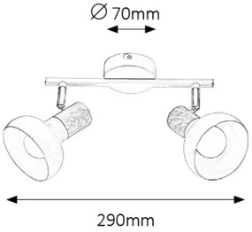 Rabalux 5944 - Přisazený lustr HOLLY 2xE14/40W/230V bílá