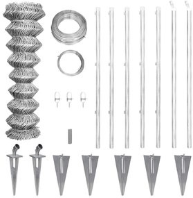 Drátěné pletivo se sloupky a kolíky pozinkovaná ocel 15 x 1 m