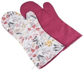 Bellatex Grilovací rukavice Podzim bordo, 22 x 46 cm, 2 ks