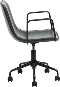 Tmavě šedá kancelářská židle z imitace kůže Branson – Premier Housewares