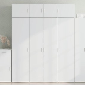 Úzká úložná bílá 80 x 42,5 x 225 cm kompozitní dřevo 3281350
