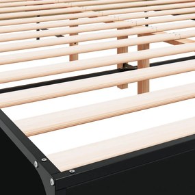 Rám postele černý 120 x 190 cm kompozitní dřevo a kov 3280022