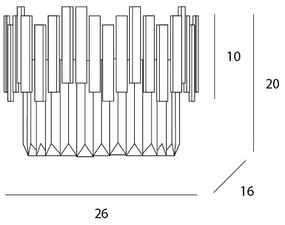 MAXLIGHT W0251 - Nástěnné svítidlo TREND 3xG9/40W/230V zlatá