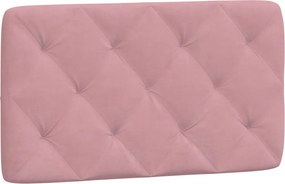 Postel s matrací růžová 90 x 200 cm samet 3208639