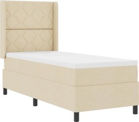 Postel s boxspringem s polštářem Krémová 200 x 80 cm textil 3341677