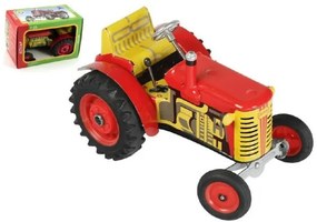 Traktor Zetor červený na klíček kov 14cm 1:25 v krabičce Kovap