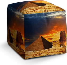 Sablio Taburet Cube Pyramidy - 50x50x50 cm