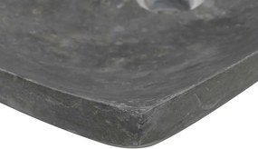 Umyvadlo 50 x 35 x 12 cm mramor černé 142764