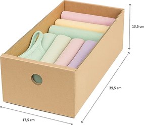 KARTON PAK Úložné boxy na oblečení, organizéry do skříně EKO KARTON 18x40x13cm - zásuvka