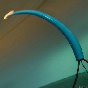 Stojací lampa FLOS Luminator, halogenová, světle modrá
