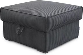 Taburet SMART COSARO XL s úložným prostorem 71x71 cm, tmavě šedý
