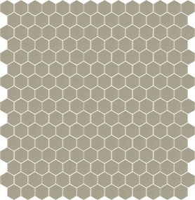 Hisbalit Skleněná mozaika šedá Mozaika 327A SATINATO hexagony 2,3x2,6 (33,33x33,33) cm - HEX327ALH