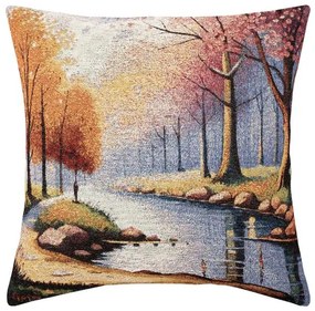 SCANquilt povlak MOTIV river okrovomodrá 45 x 45 cm