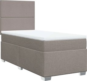 Box spring postel s matrací taupe 100 x 200 cm textil 3290396