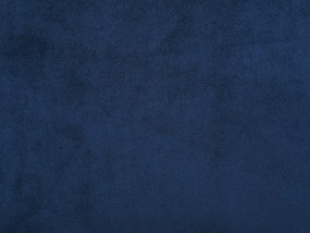 Lenoška čalouněná tmavě modrým sametem LUIRO Beliani