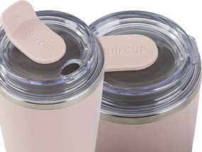 Verk Group Samomíchací hrnek 350 ml, ocelový termos na studené i horké nápoje, s usb kabelem